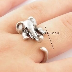 Jewelry | New Minimalistic Cute Little Elephant Open Ring | Poshmark